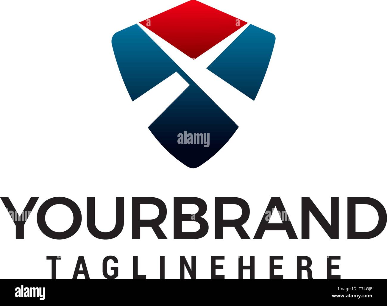 letter x shield logo design concept template vector Stock Vector Image ...