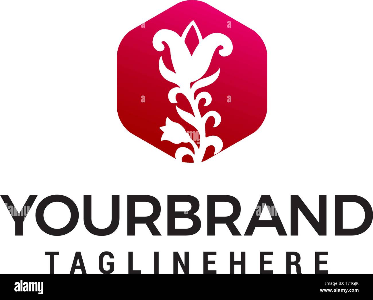 Rose logo icon vector Stock Vector Images - Alamy