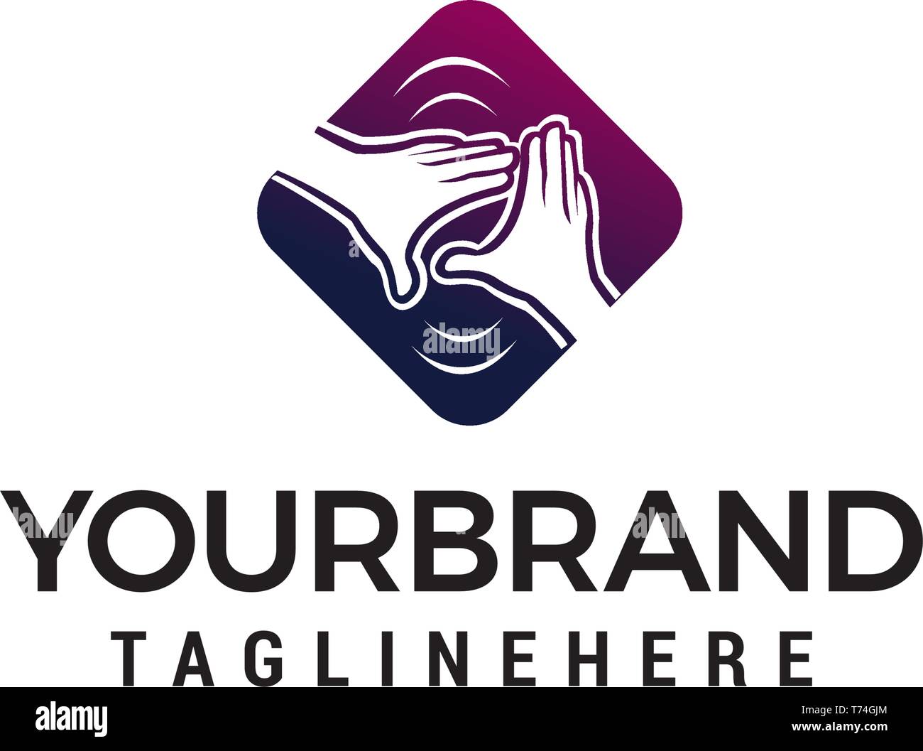 hand care logo design concept template vector Stock Vector Image & Art ...