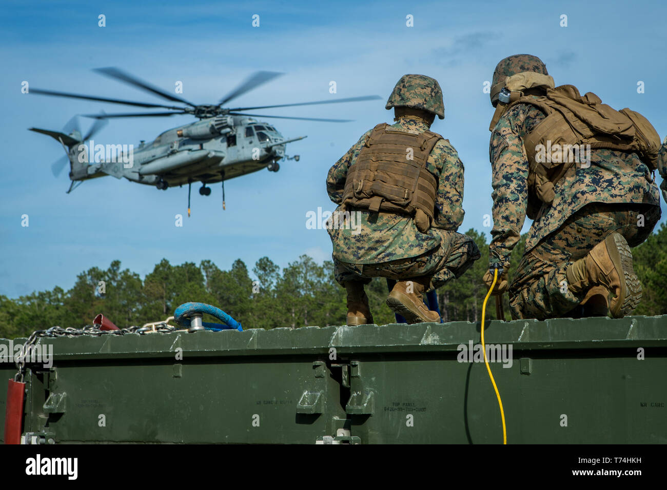 U.S. Marines with Landing Support Company, 2nd Transportation Support ...
