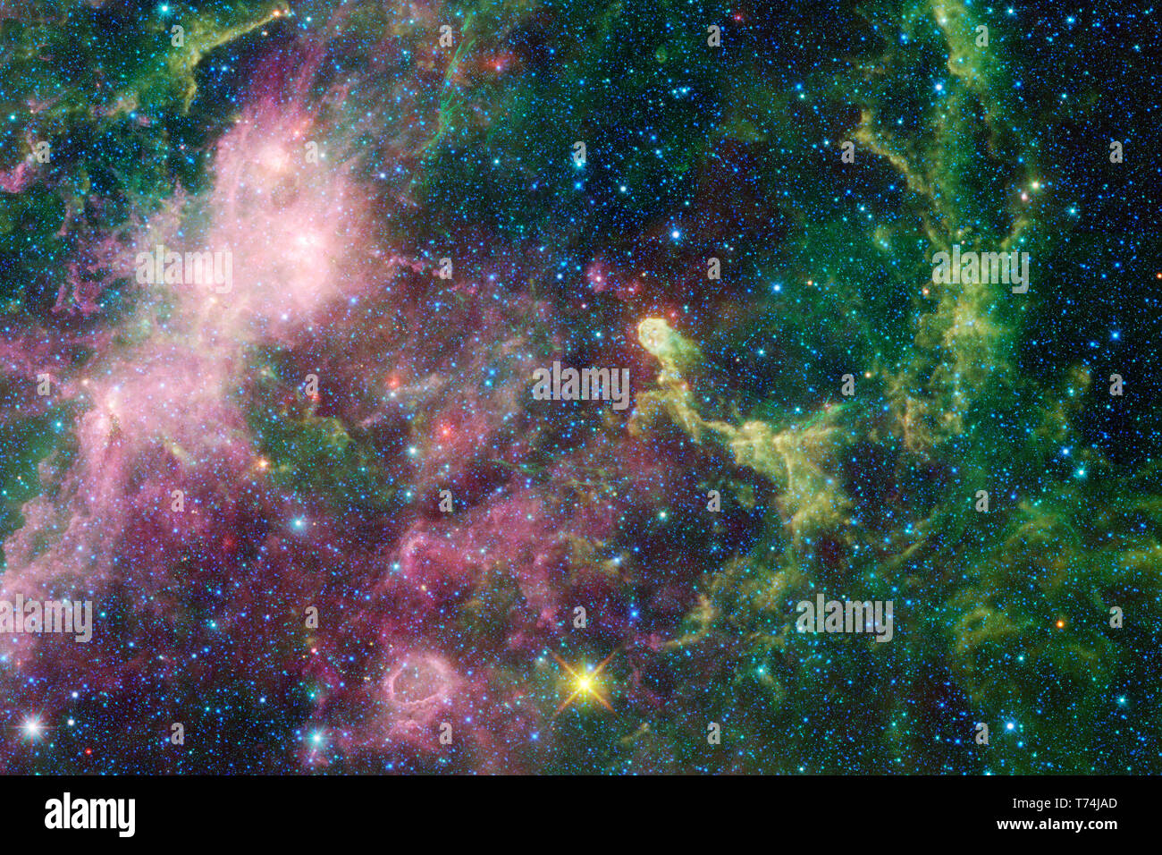 Awesome beautiful nebula somewhere in outer space. Elements of this ...