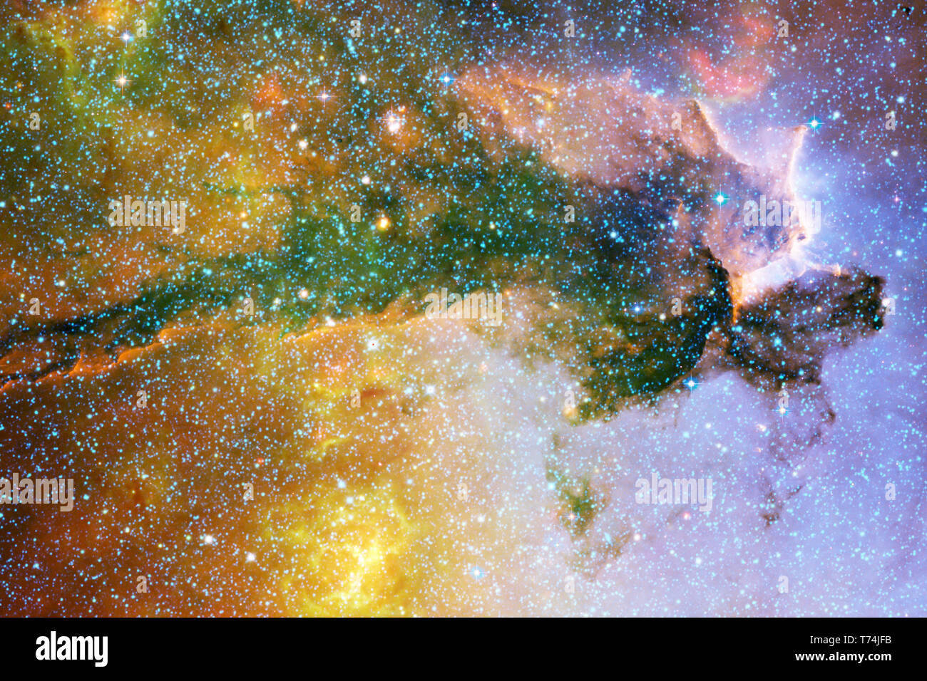 Nebula an interstellar cloud of star dust. Outer space image. Elements of this image furnished ...