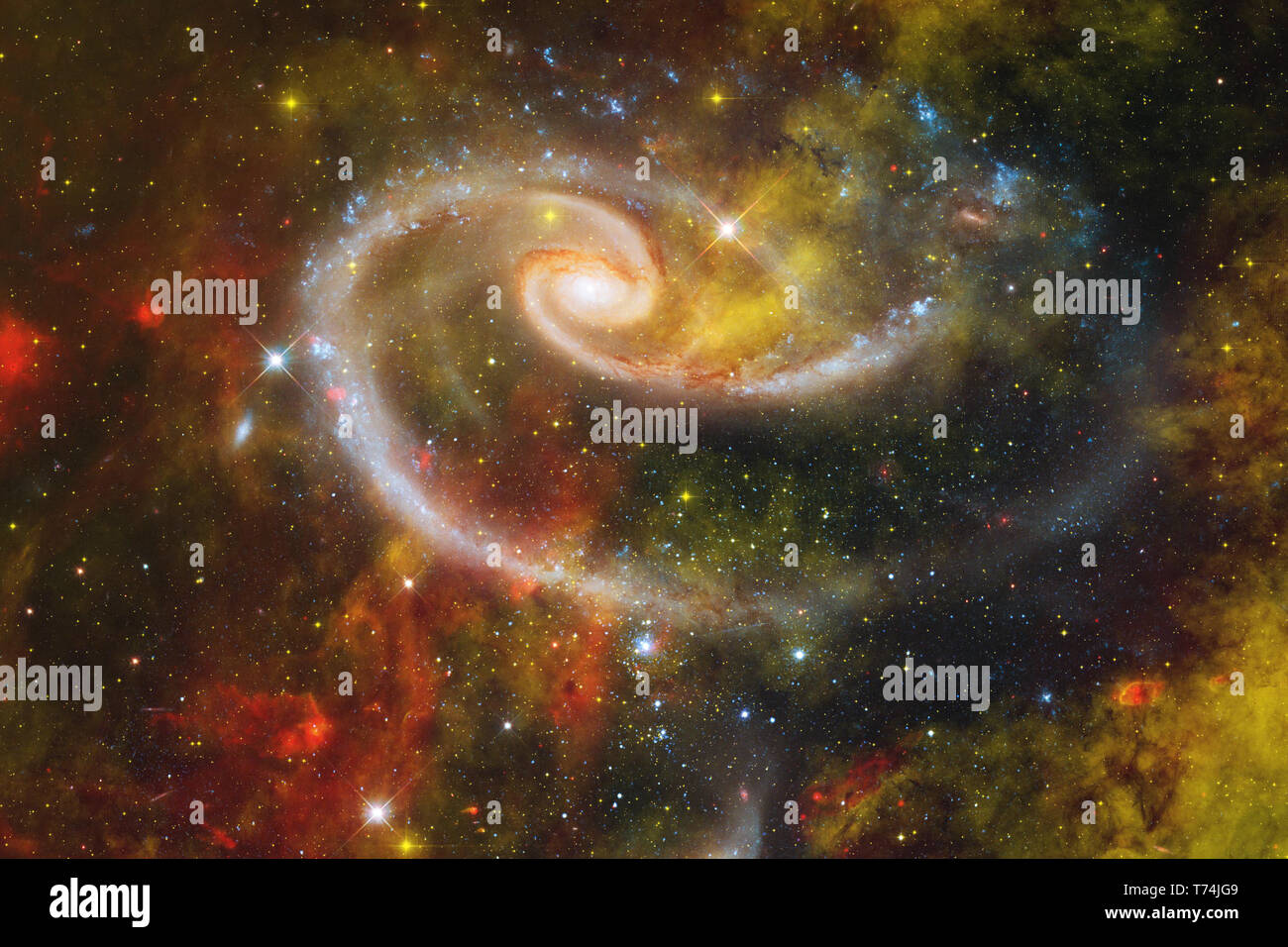 Landscape of star clusters. Beautiful image of space. Cosmos art ...