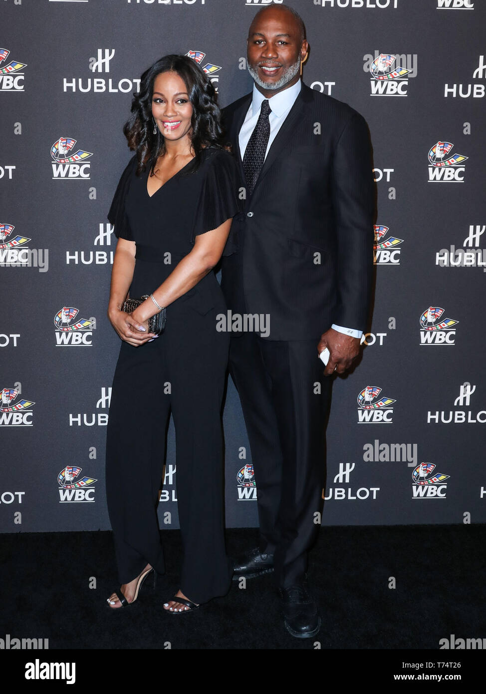 LAS VEGAS, NEVADA, USA - MAY 03: Violet Chang and Lennox Lewis arrive ...