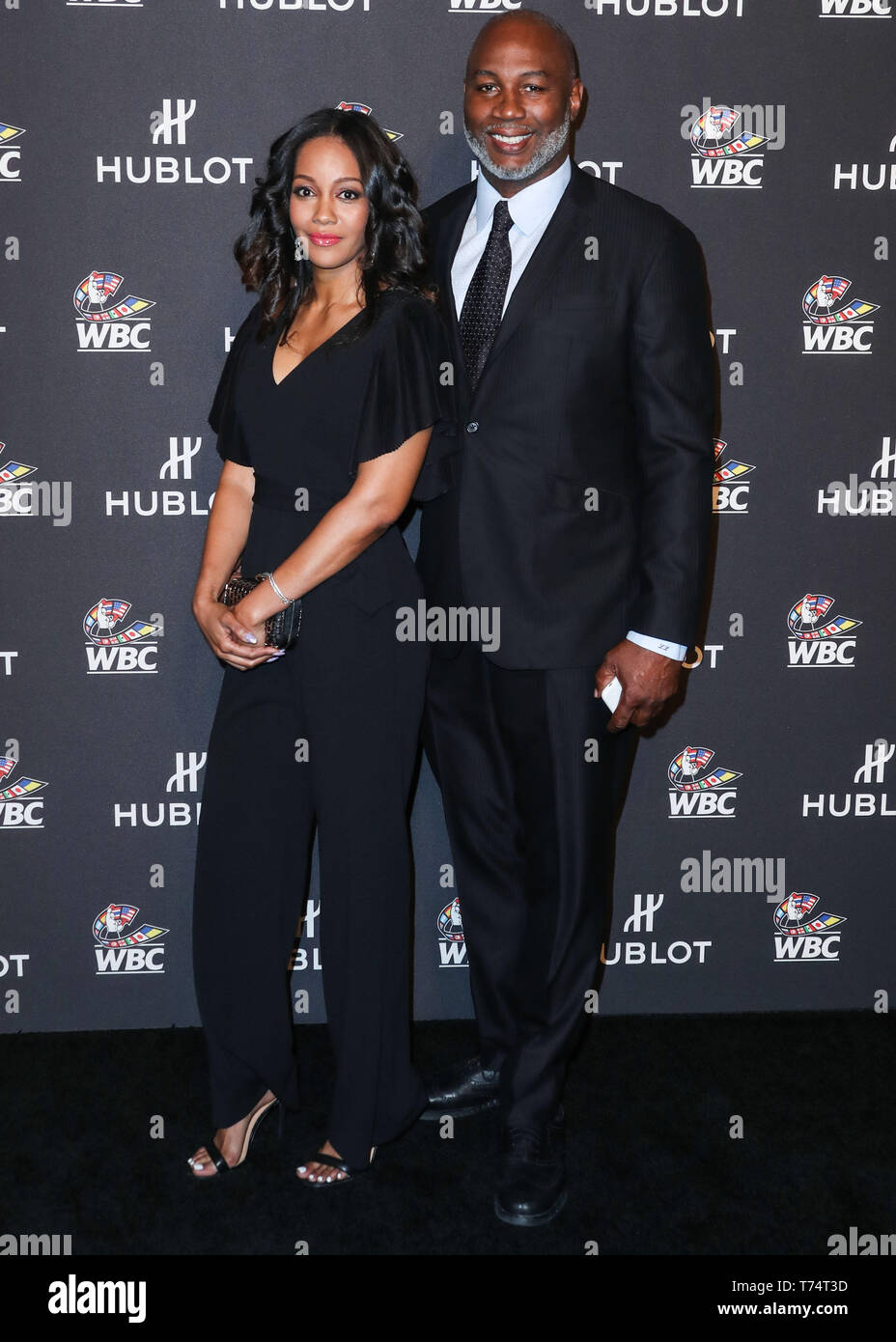 LAS VEGAS, NEVADA, USA - MAY 03: Violet Chang and Lennox Lewis arrive ...