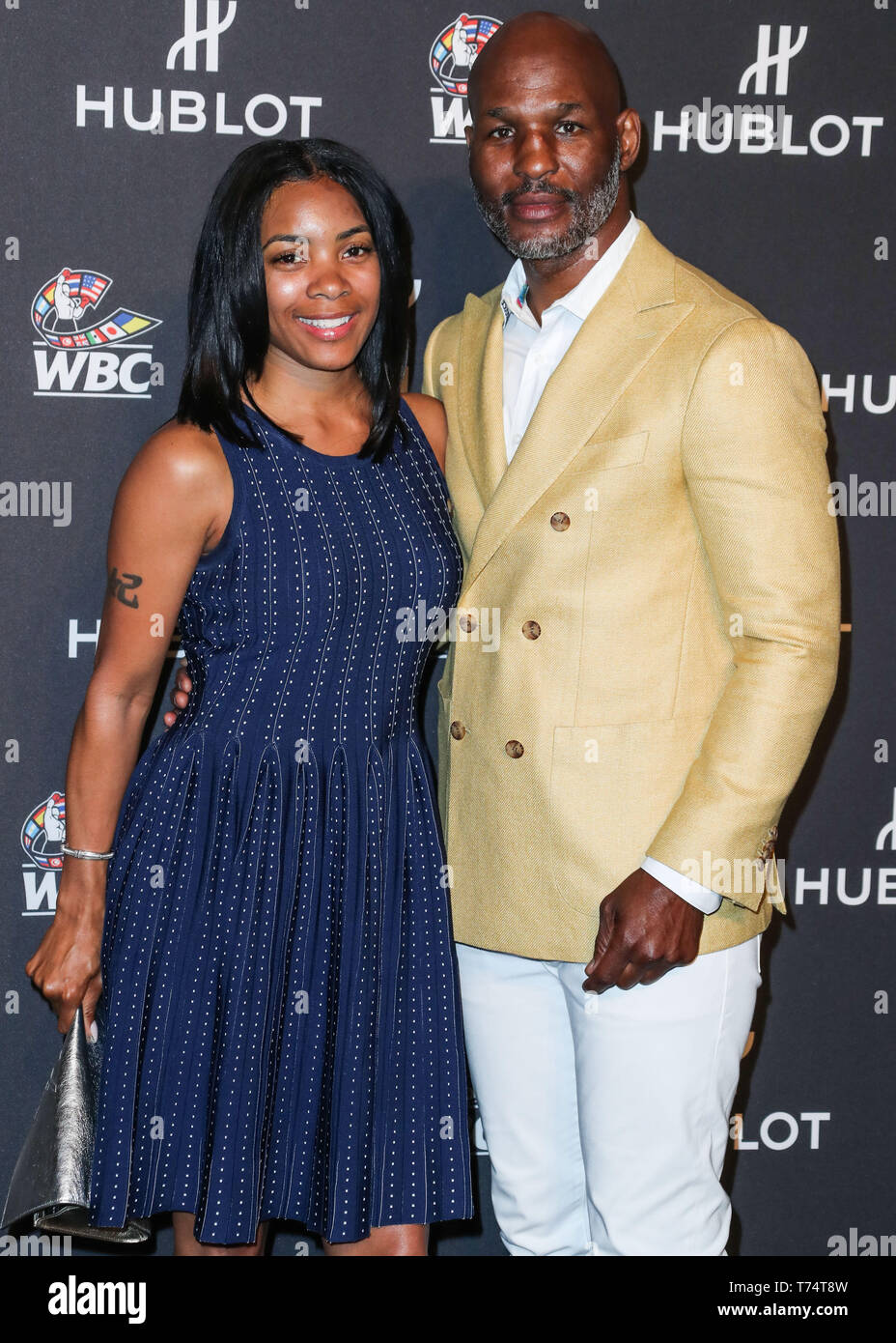 LAS VEGAS, NEVADA, USA - MAY 03: Jeanette Hopkins and Bernard Hopkins ...