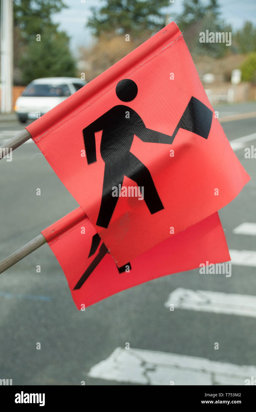 Crosswalk flags hi-res stock photography and images - Alamy