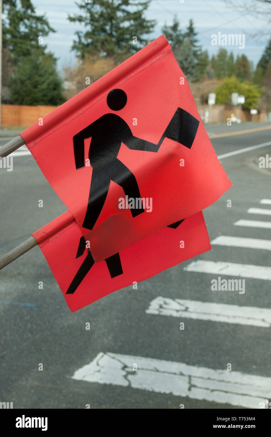 Crosswalk flags hi-res stock photography and images - Alamy