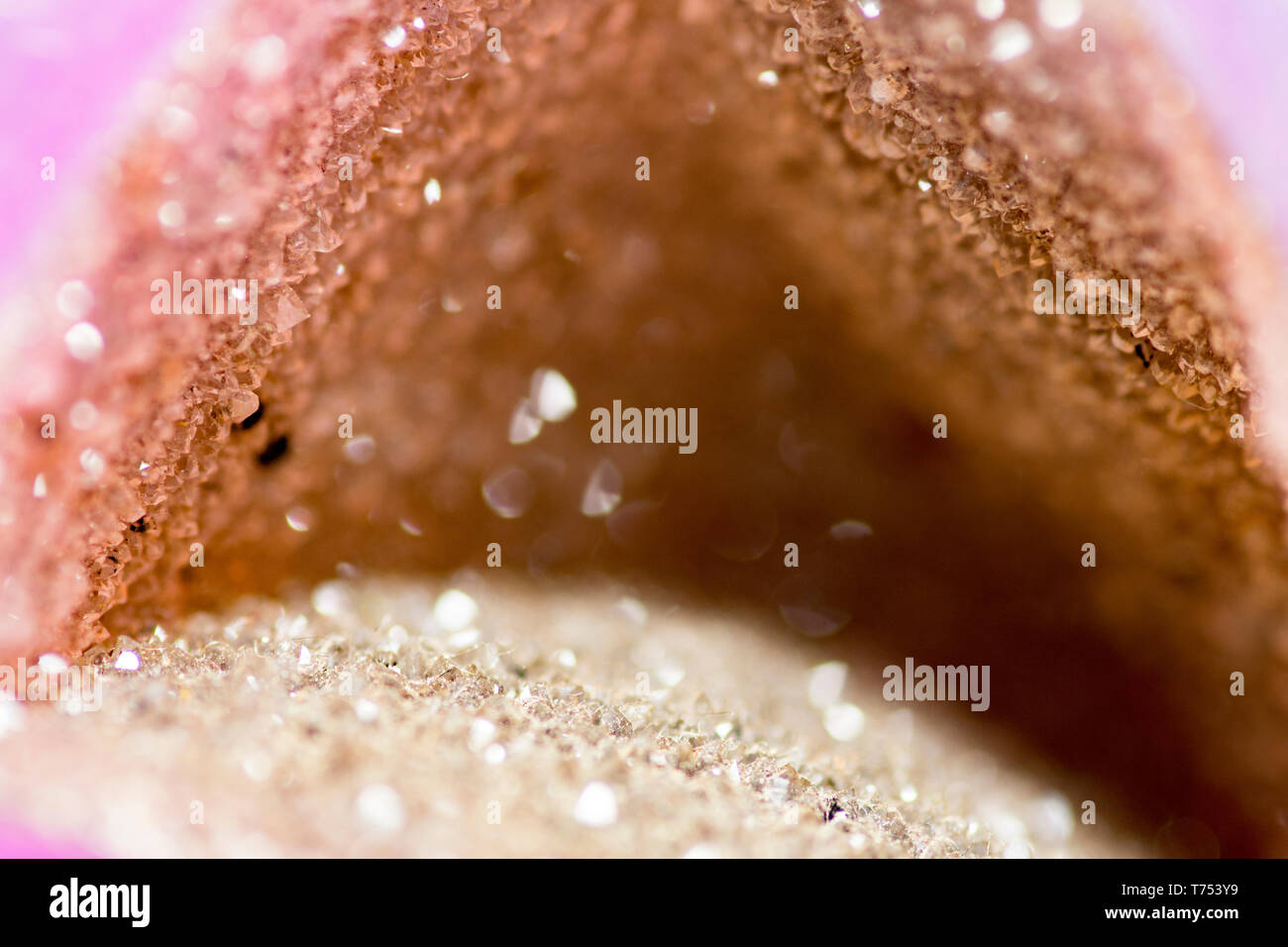 stone hole with full small crystals Stock Photo - Alamy