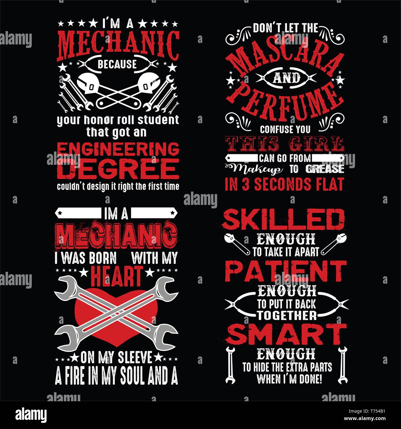 Mechanic Quote and Saying Set Stock Vector Image & Art - Alamy