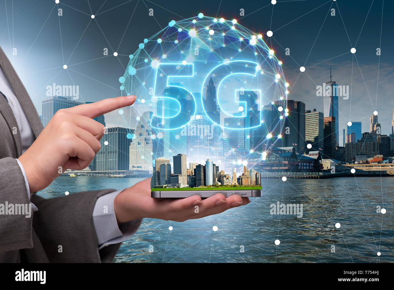 5g concept of internet connection technology Stock Photo - Alamy