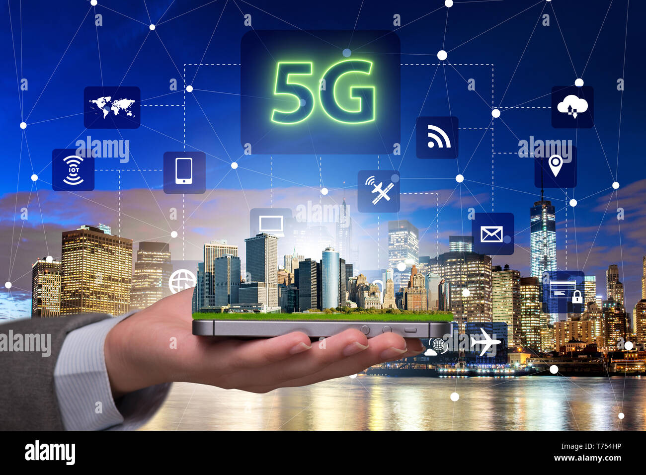 5g concept of internet connection technology Stock Photo - Alamy
