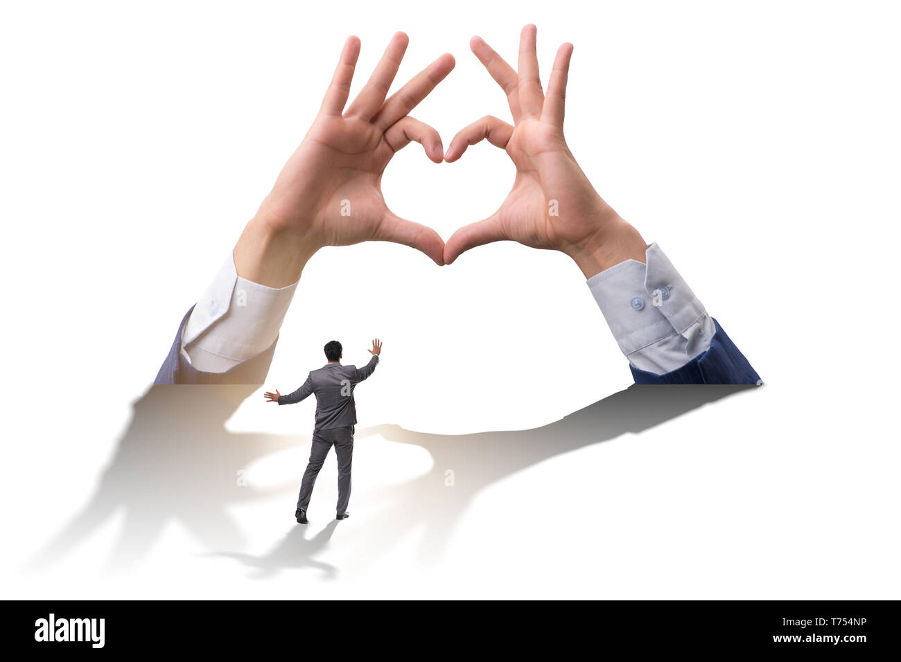 Hands showing heart gesture in love concept Stock Photo - Alamy