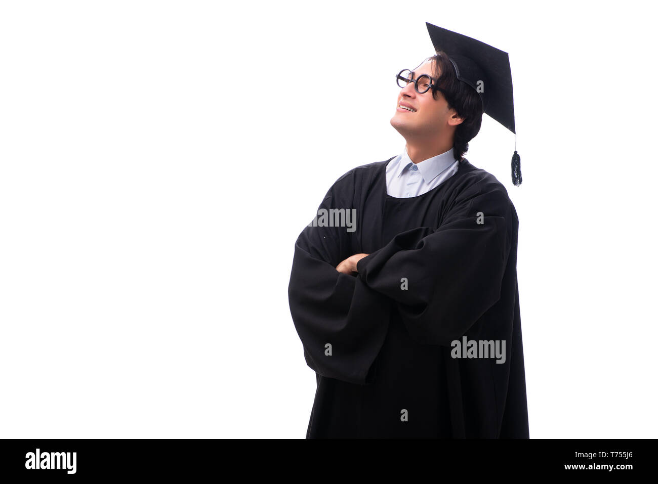 Young handsome man graduating hi-res stock photography and images - Alamy
