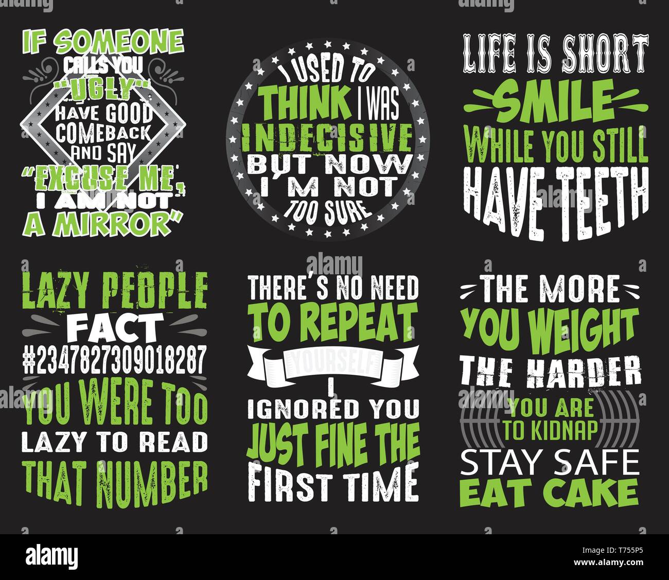 Motivation Quote and Saying Set for Graphic Goods Stock Vector Image ...