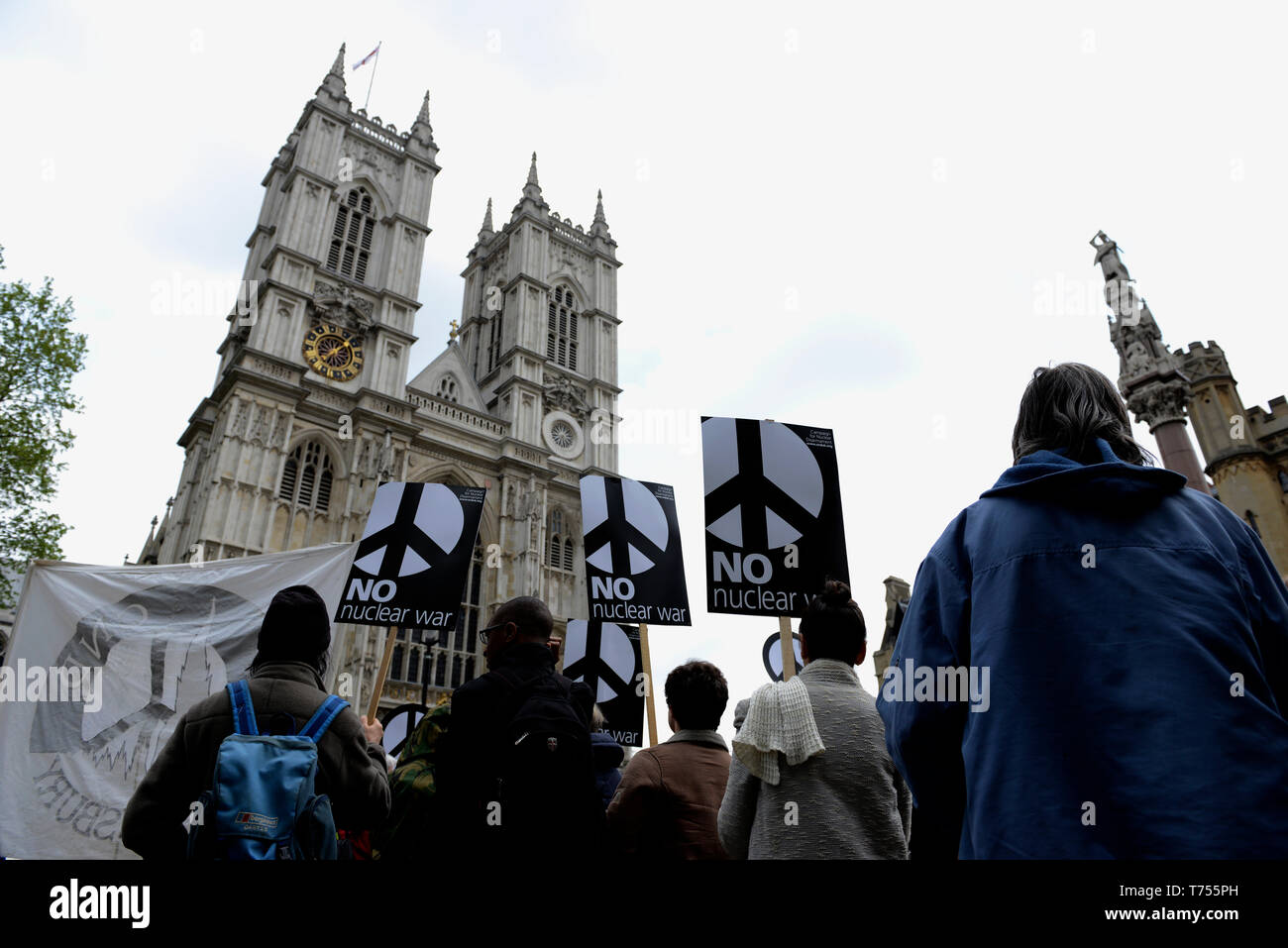 Activist are seen holding placards during the protest. Anti-nuclear ...