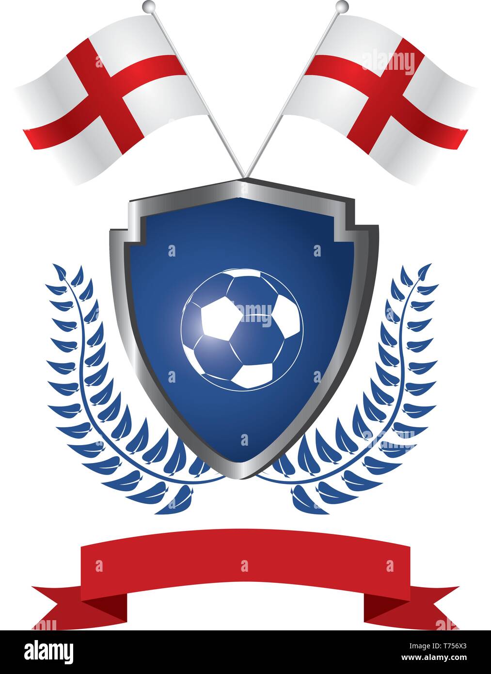 England flag shield ribbon Stock Vector Images - Alamy