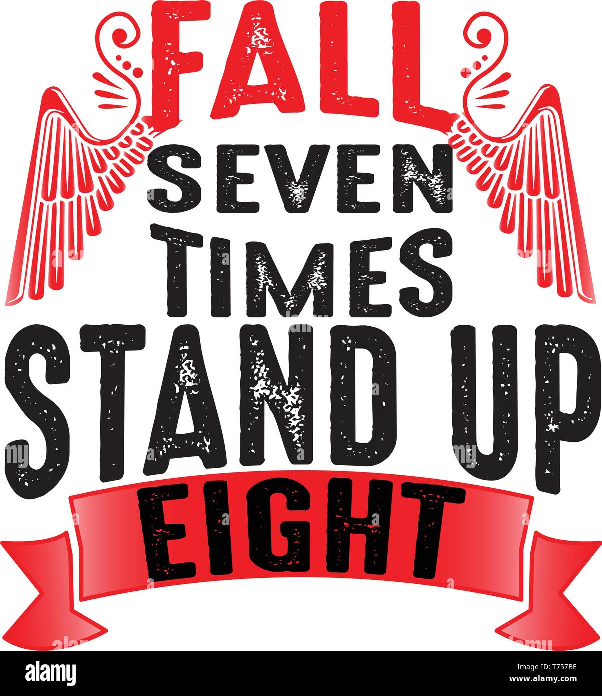 Fall seven times stand up Stock Vector Image & Art - Alamy