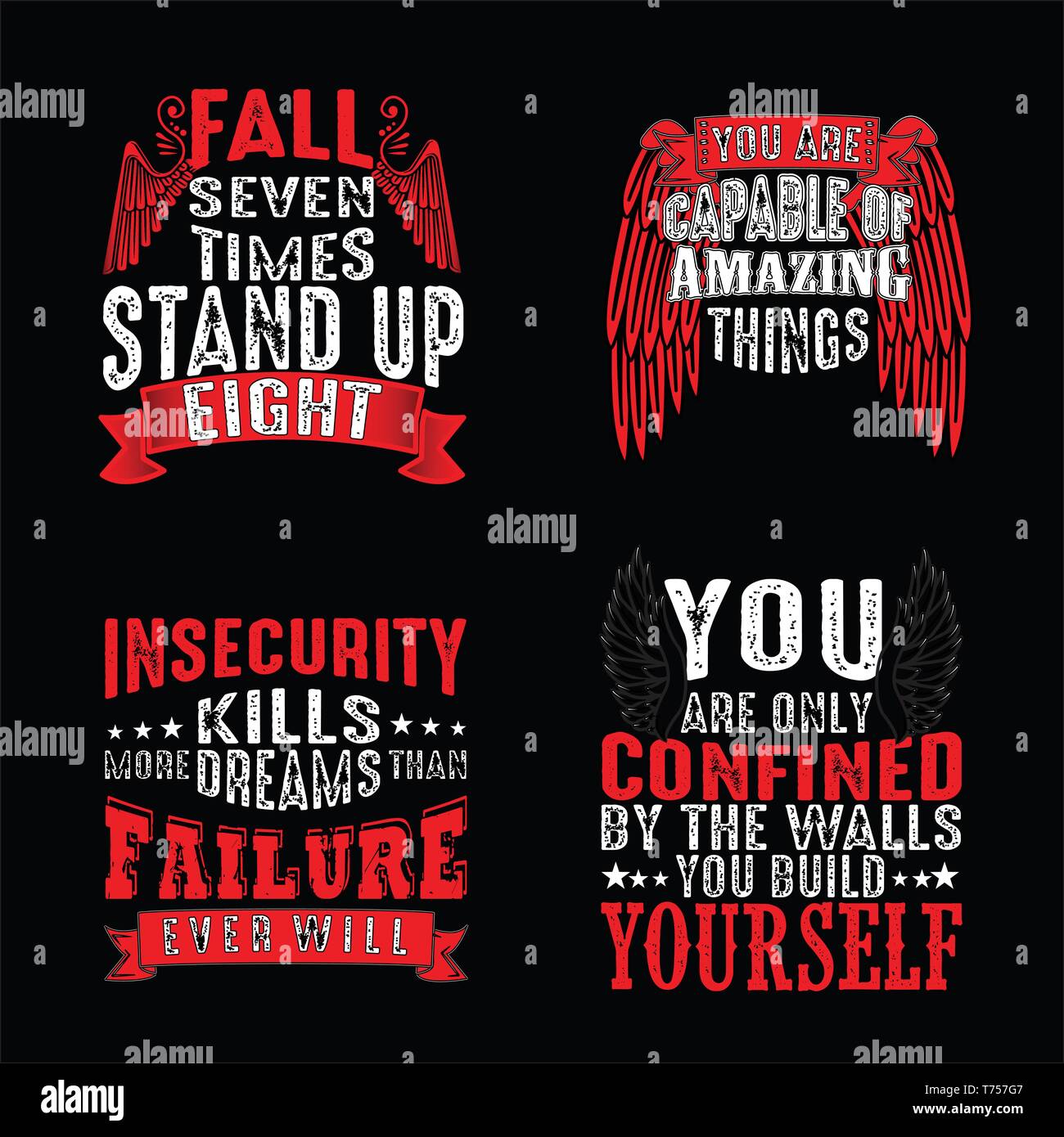 Success motivational inspirational quotes set Stock Vector Images - Alamy