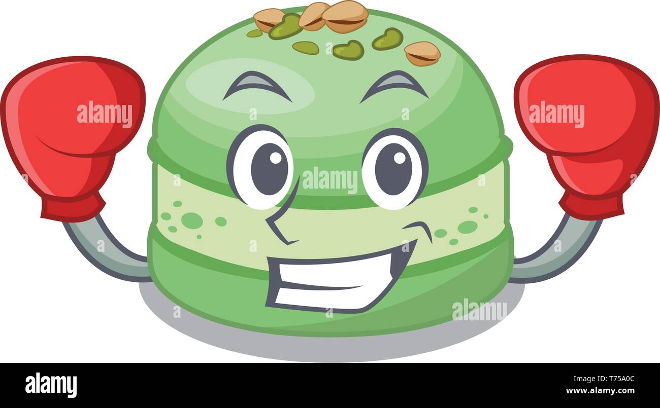 Boxing pistachios cake in the saucer cartoon Stock Vector Image & Art ...