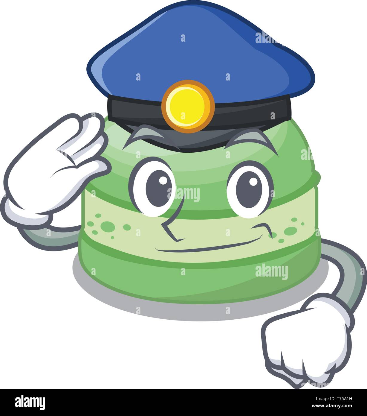 Police pistachios cake in the saucer cartoon Stock Vector Image & Art ...