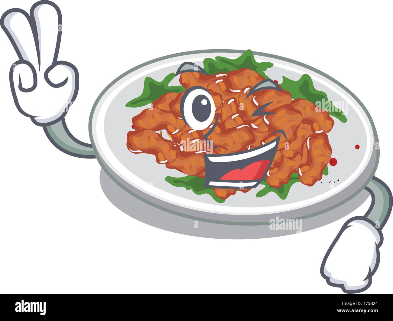 Chicken finger illustration Cut Out Stock Images & Pictures - Alamy