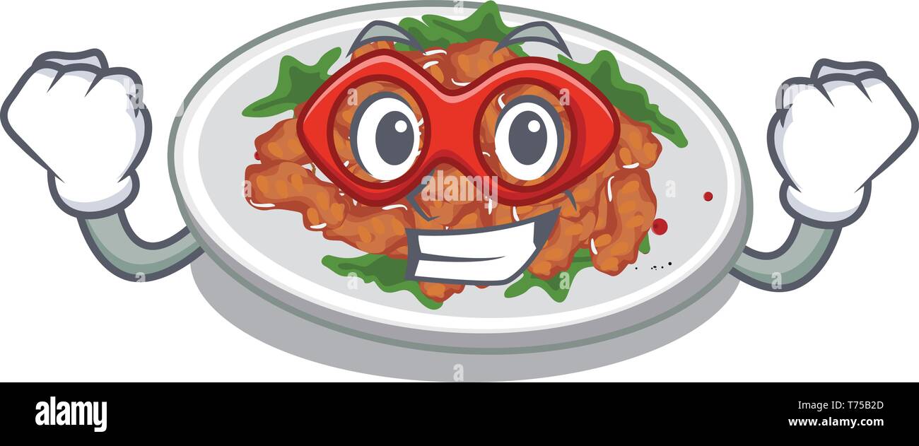 Super hero sesame chicken isolated with the cartoon Stock Vector Image ...
