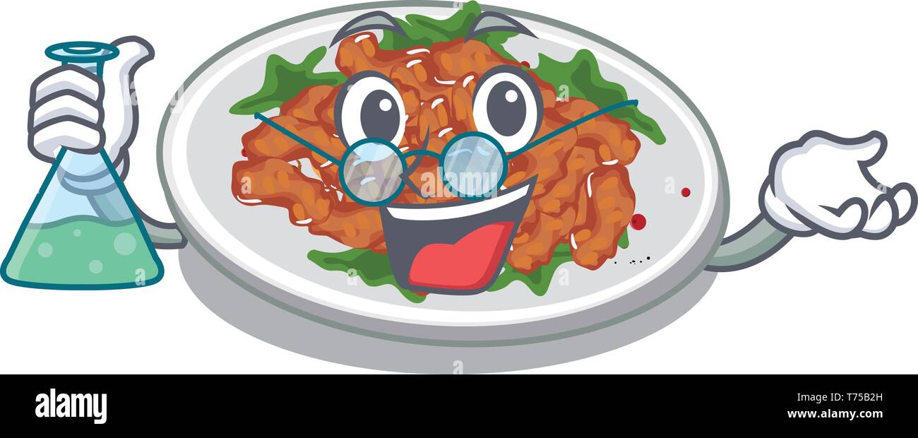 Professor sesame chicken isolated with the cartoon Stock Vector Image ...