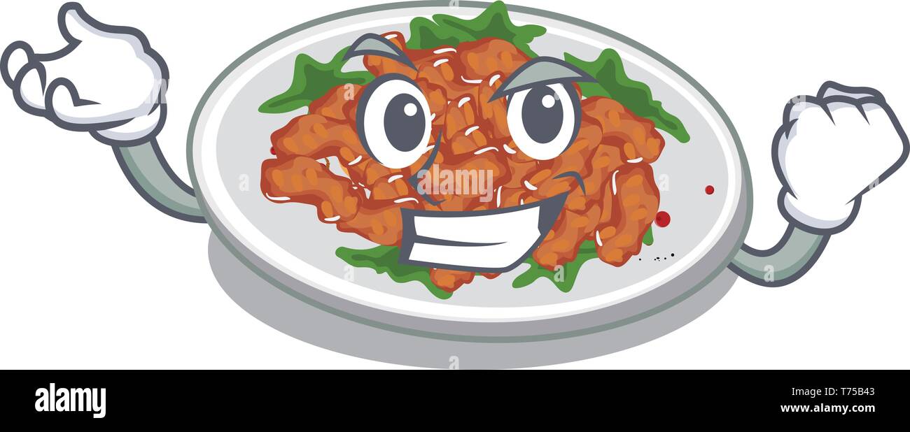 Successful sesame chicken isolated with the cartoon Stock Vector Image ...