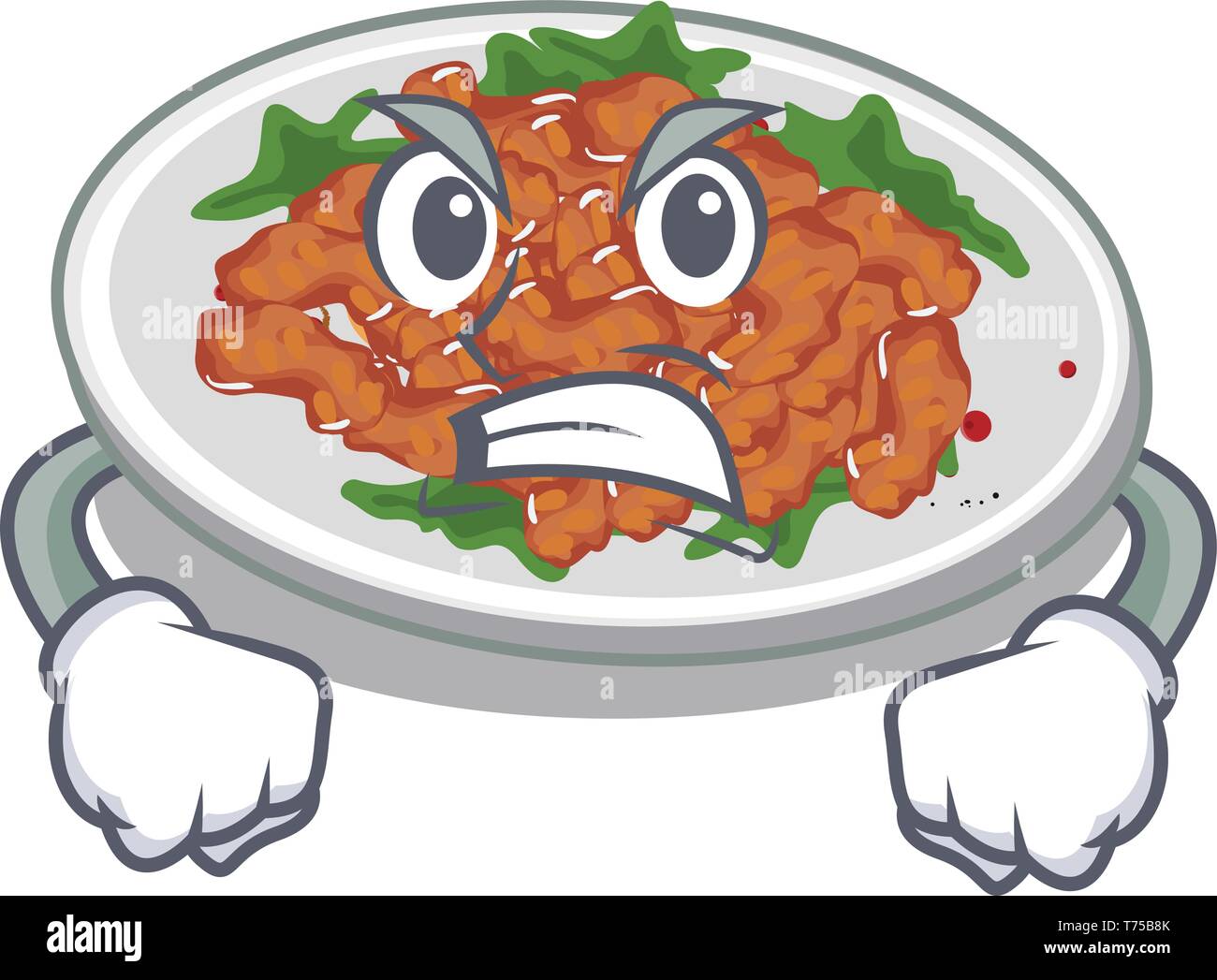 Bowl grilled chicken meat Stock Vector Images - Alamy