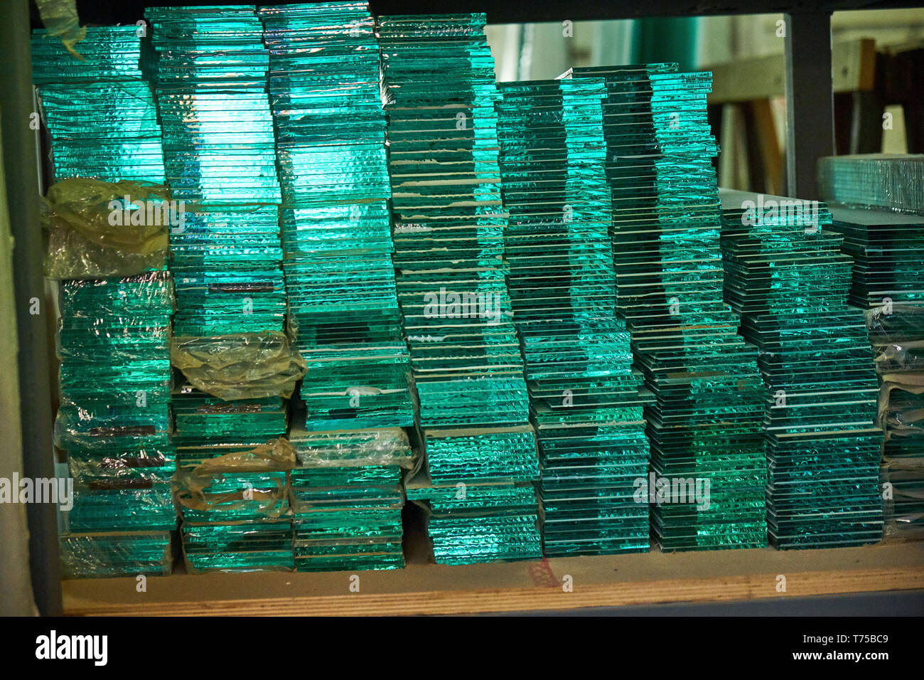 warehouse of finished and packed doors, production of interior and ...