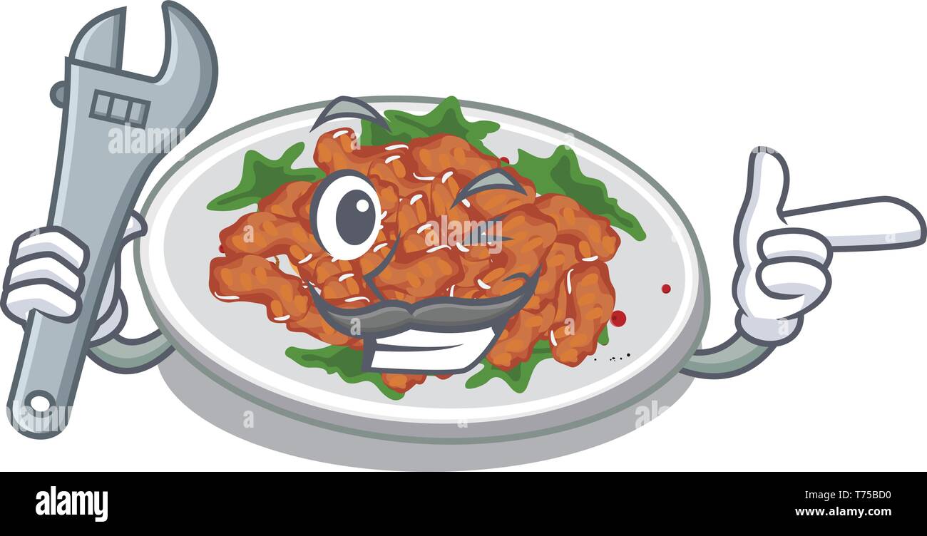 Mechanic sesame chicken in the character shape Stock Vector Image & Art ...