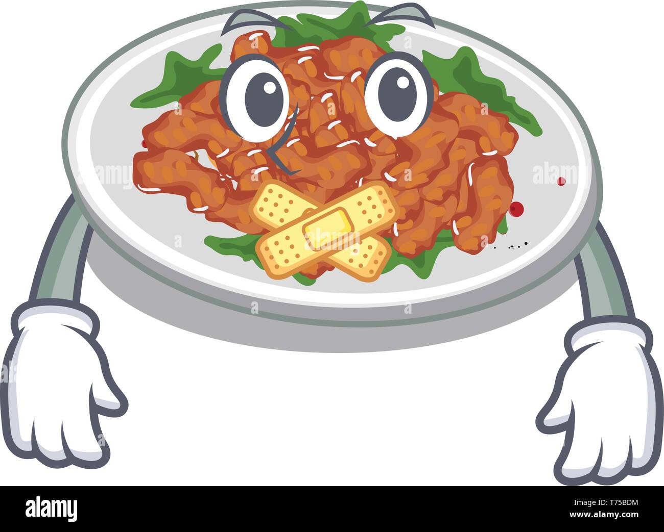 Chicken in sauce and sesame Stock Vector Images - Alamy