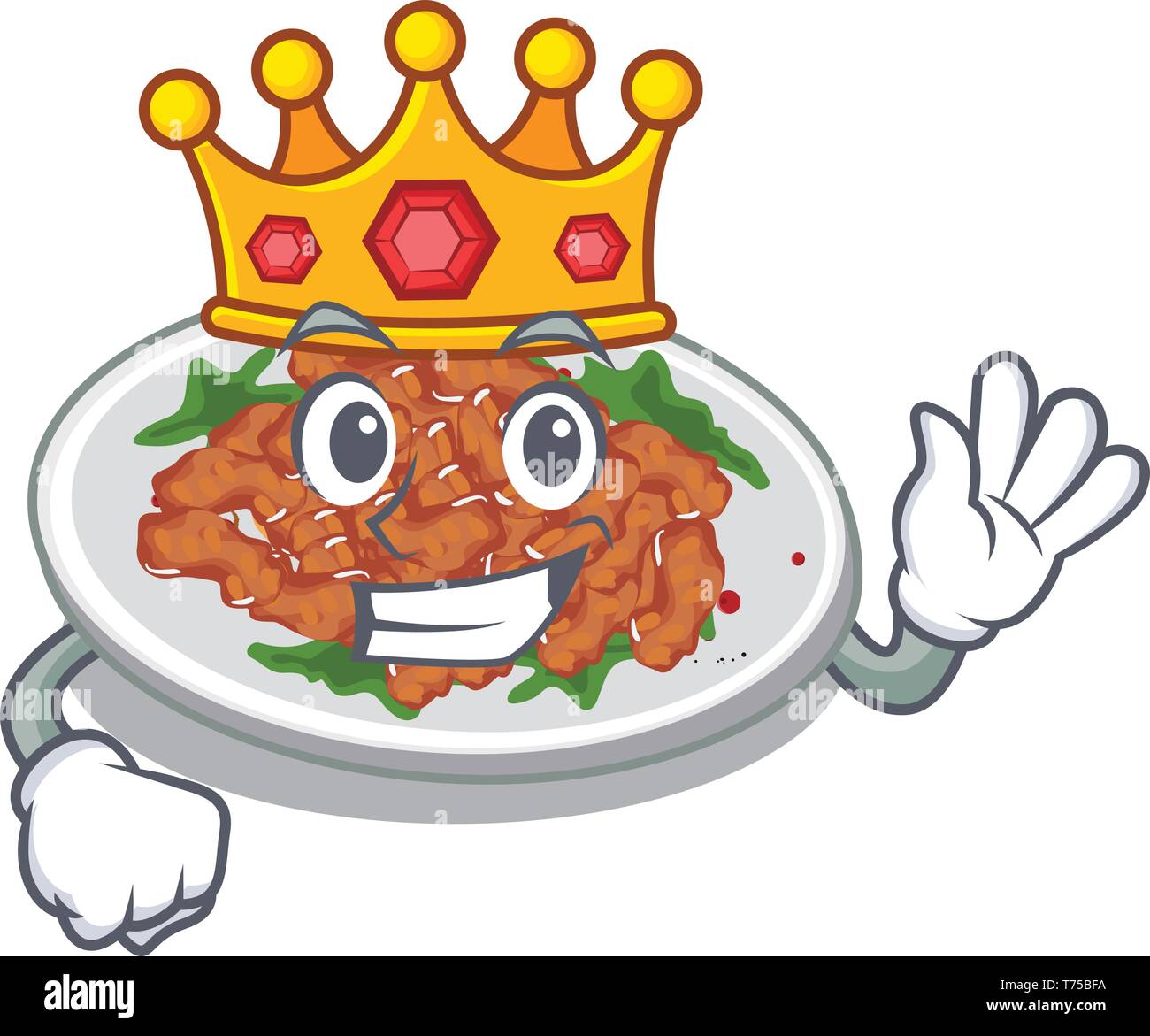King sesame chicken in the character shape Stock Vector Image & Art - Alamy