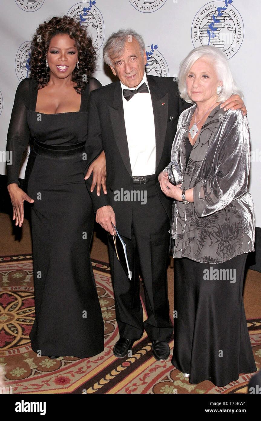 New York, USA. 20 May, 2007. Oprah Winfrey, Elie Wiesel, Marion Wiesel ...