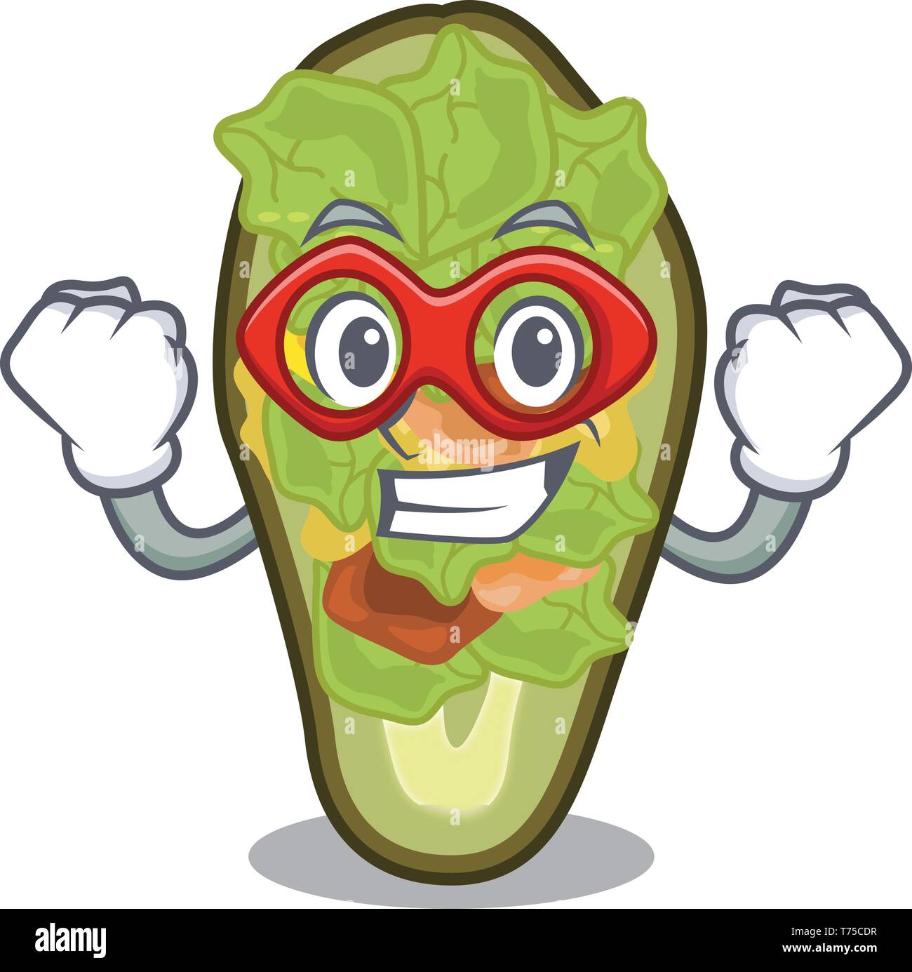 Super hero avocado stuffed served in cartoon bowl Stock Vector Image ...