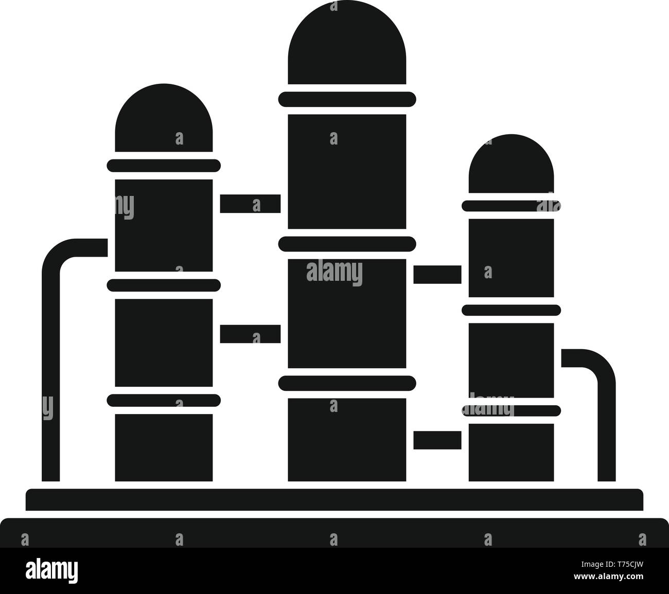 Oil refinery reserve icon. Simple illustration of oil refinery reserve ...