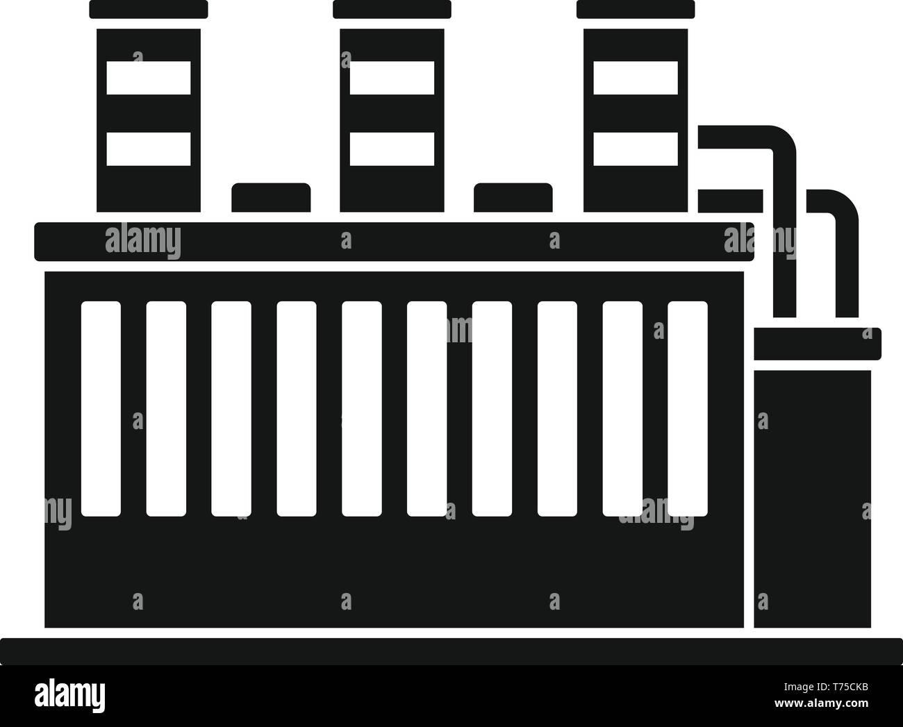 Oil refinery plant icon. Simple illustration of oil refinery plant ...