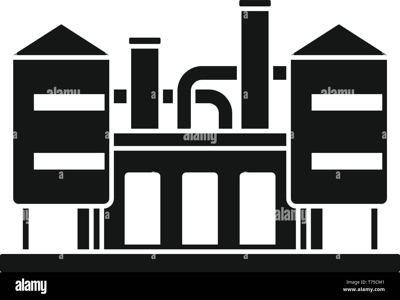 Refinery plant icon. Simple illustration of refinery plant vector icon ...