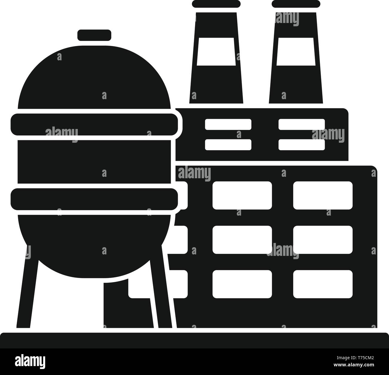 Reserve petrol refinery icon. Simple illustration of reserve petrol ...