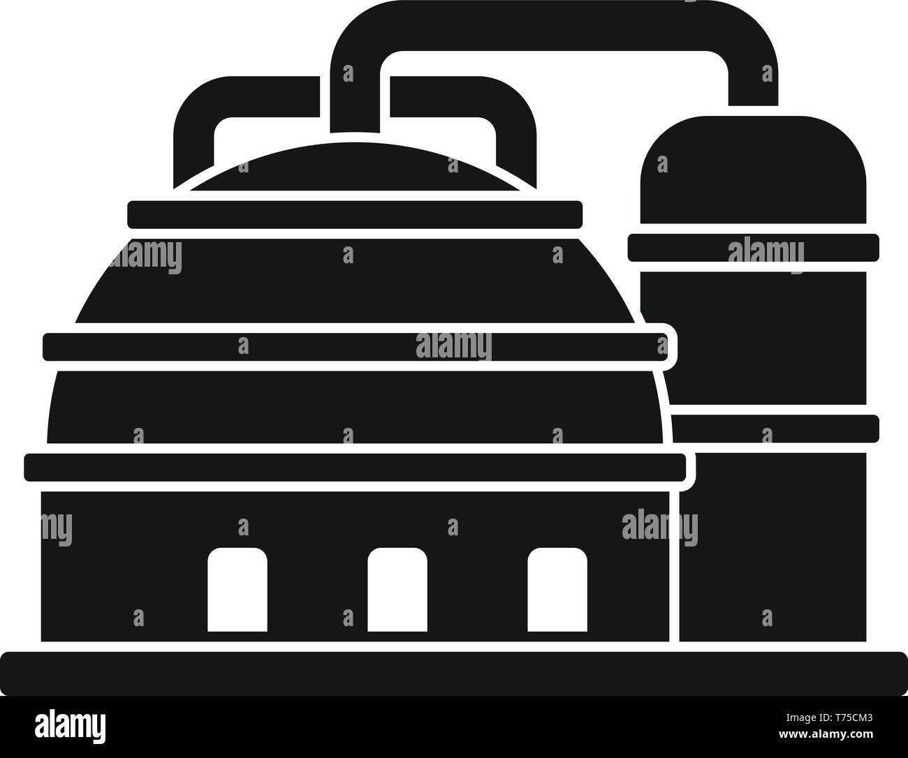 Platform refinery plant icon. Simple illustration of platform refinery ...