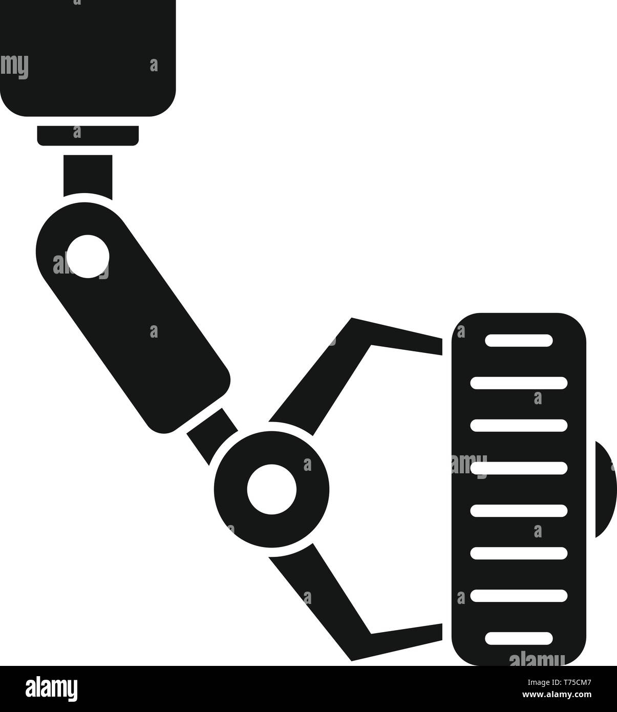 Robot tire car factory icon. Simple illustration of robot tire car ...