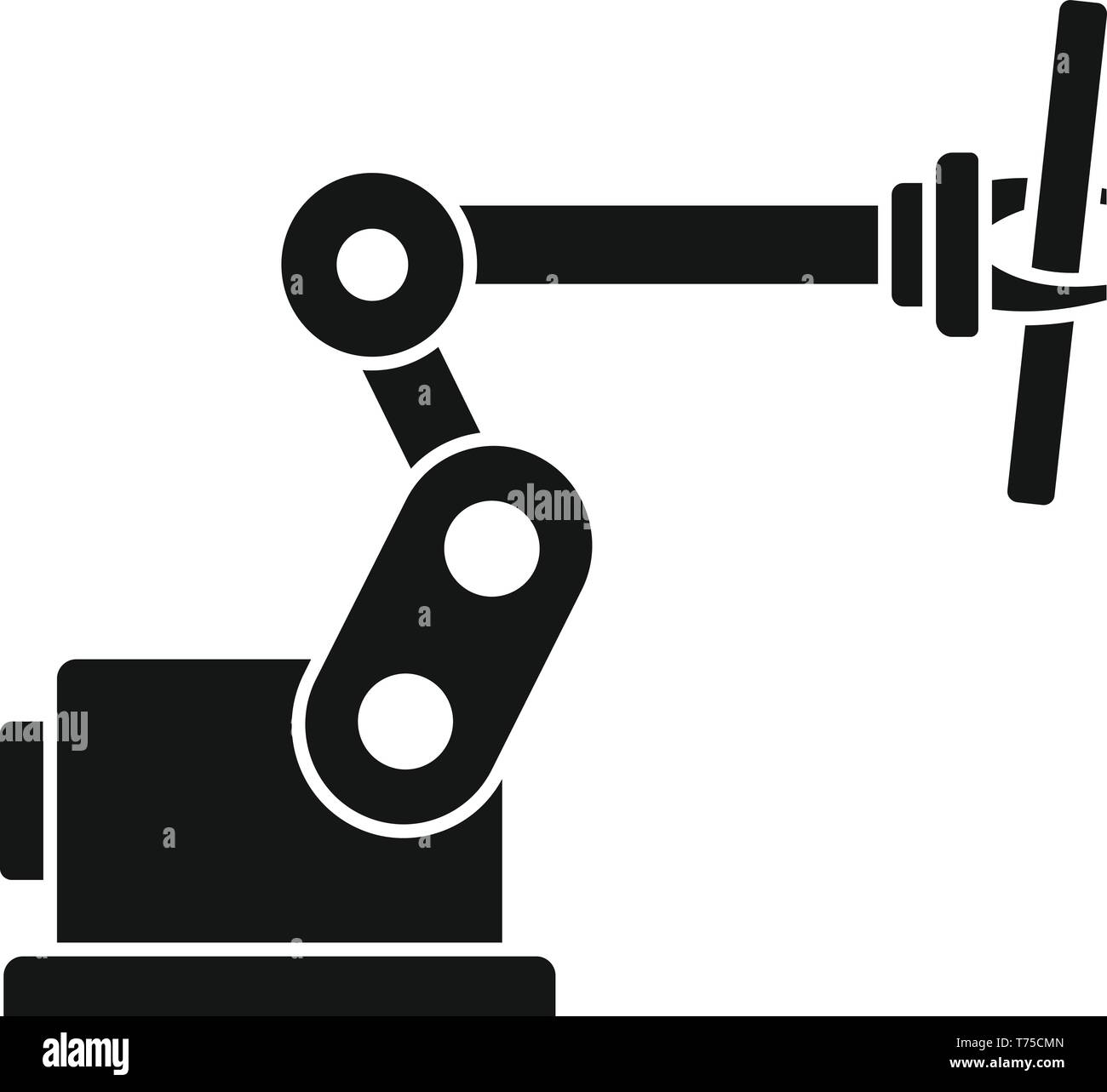 Car factory robot part icon. Simple illustration of car factory robot ...