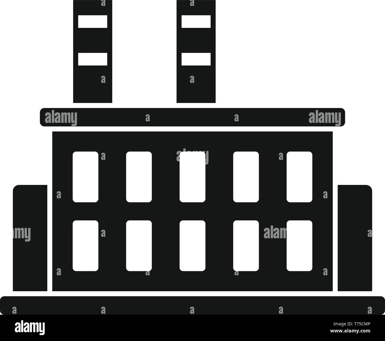 Car factory building icon. Simple illustration of car factory building ...