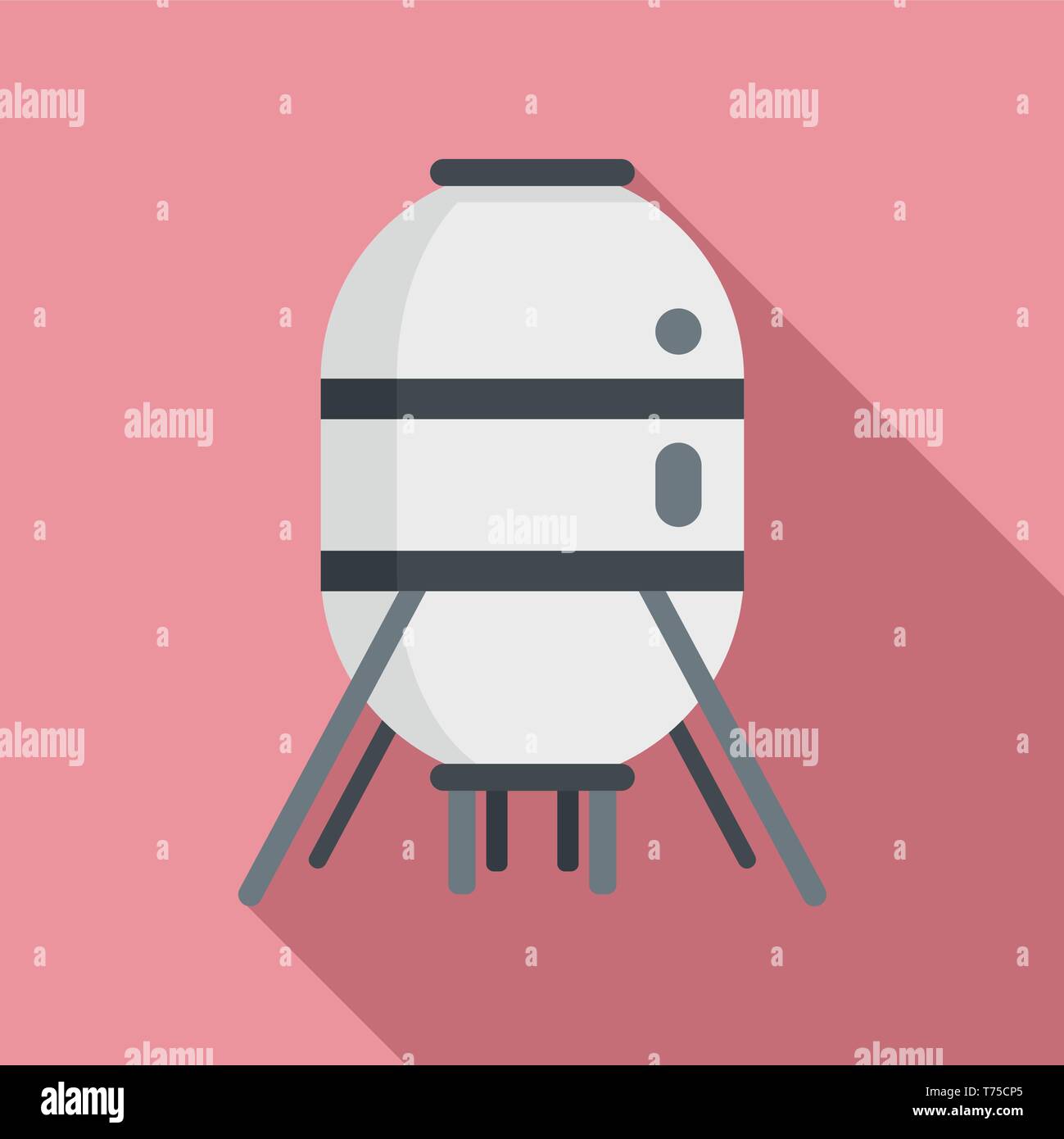 Space capsule icon. Flat illustration of space capsule vector icon for ...