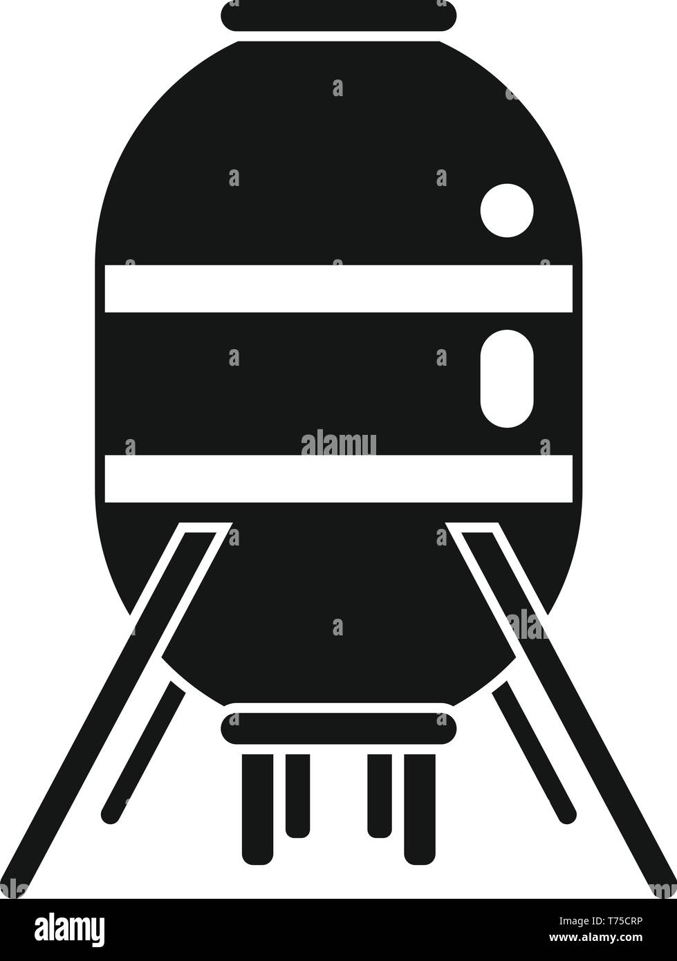 Space capsule icon. Simple illustration of space capsule vector icon ...