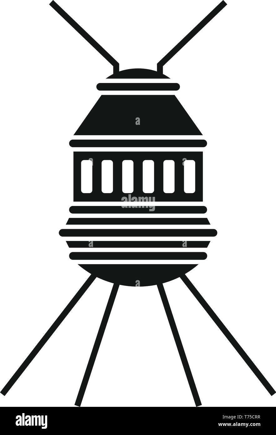 Small space capsule icon. Simple illustration of small space capsule ...