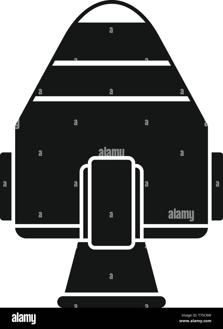 Space rocket capsule icon. Simple illustration of space rocket capsule ...
