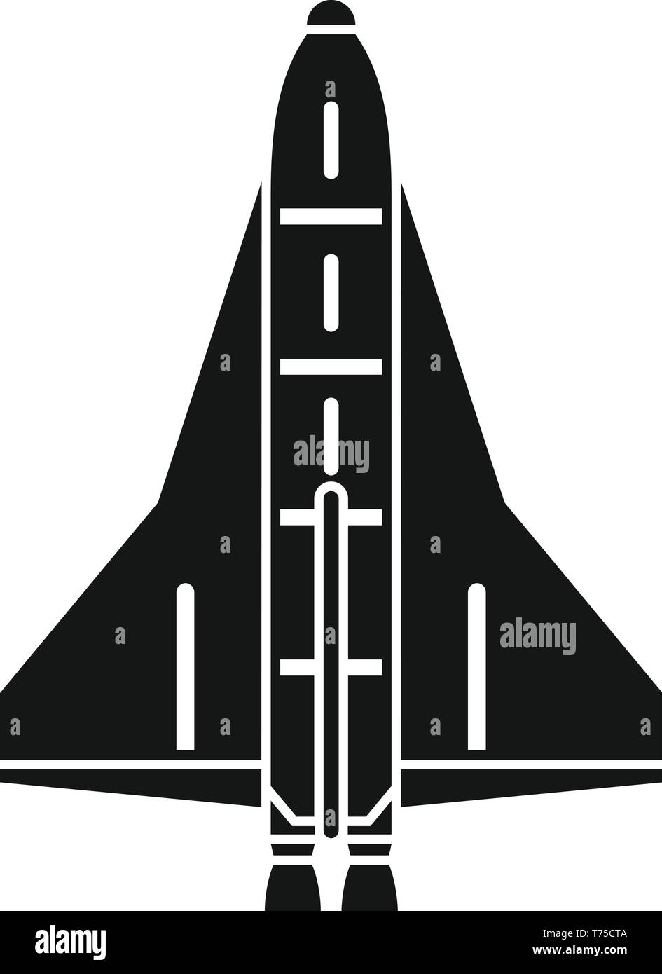 American spaceship icon. Simple illustration of american spaceship ...