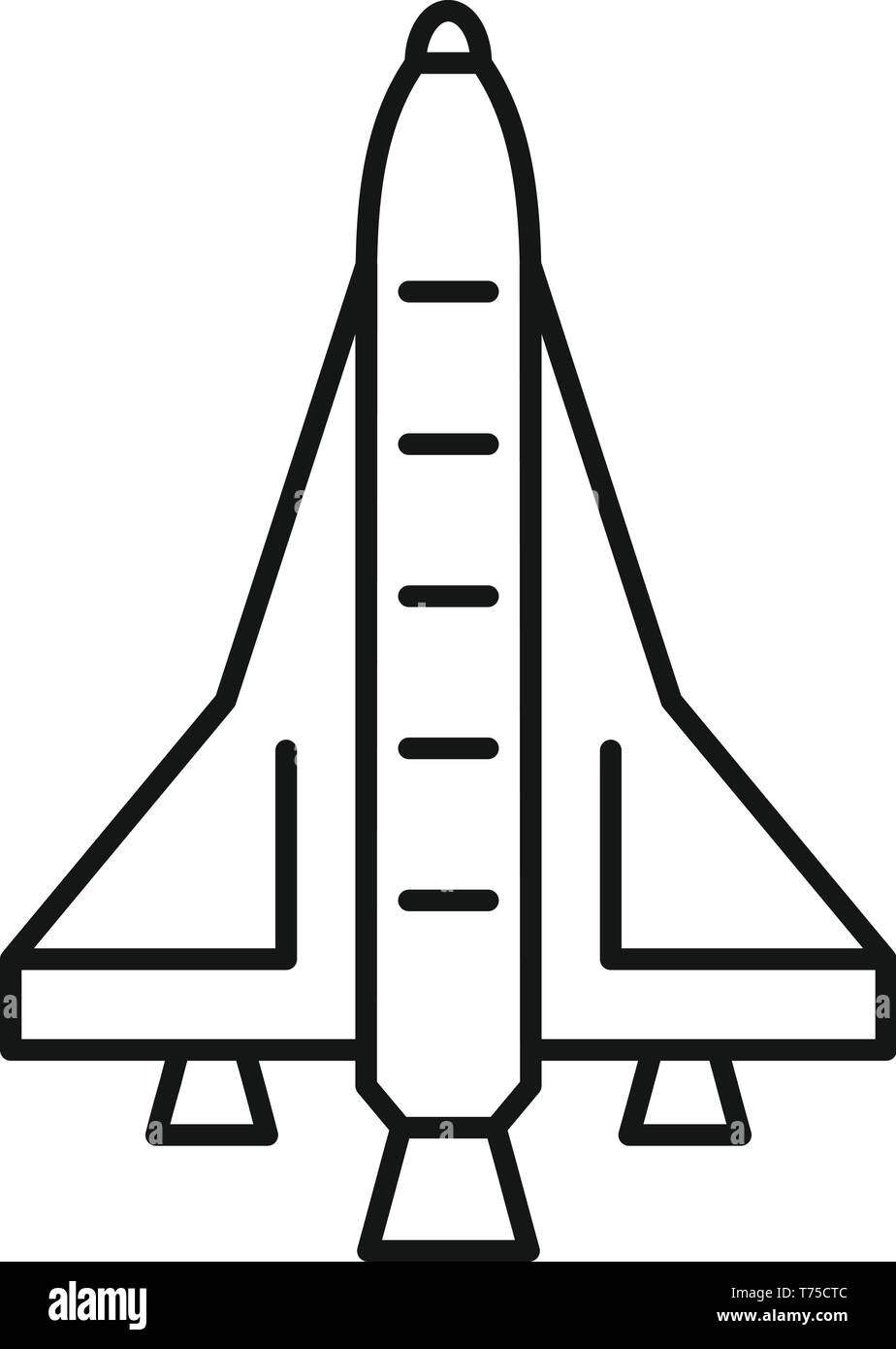 American spaceship icon. Outline american spaceship vector icon for web ...